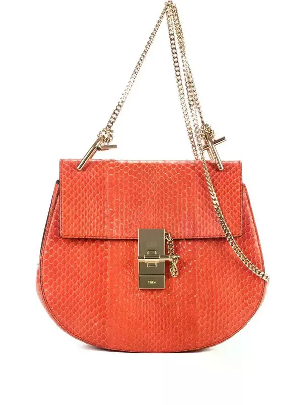 Chloé Small Drew Snakeskin Shoulder Bag