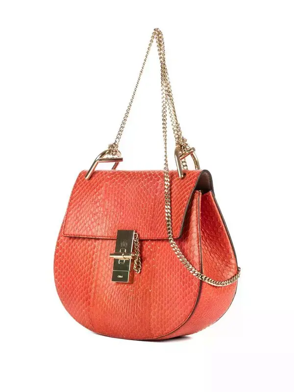 Chloé Small Drew Snakeskin Shoulder Bag