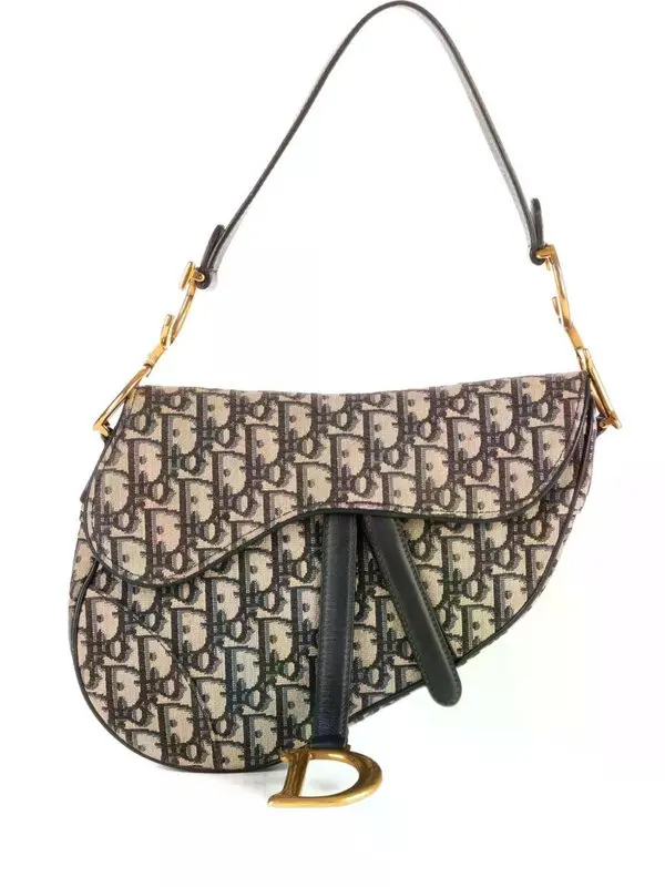Dior Oblique Saddle Shoulder Bag - Neutrals