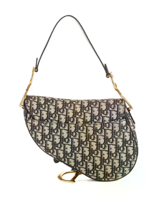 Dior Oblique Saddle Shoulder Bag - Neutrals
