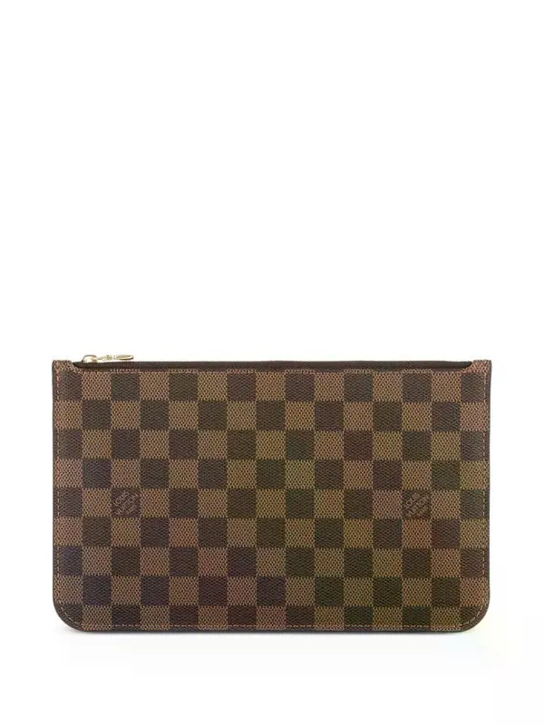 LOUIS VUITTON Damier Azur Zip Pouch - Brown
