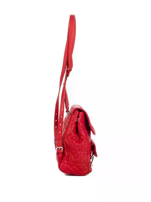 Dior Stardust Quilted Flap Backpack - Red