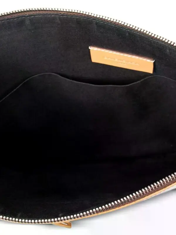 Balenciaga Logo Zip Clutch