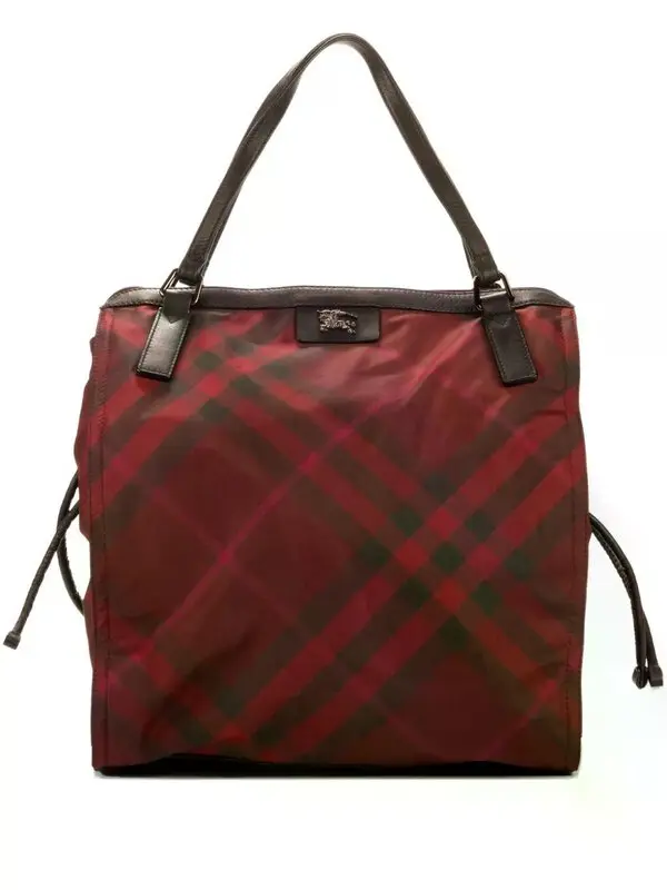 Burberry Check-pattern Tote Bag