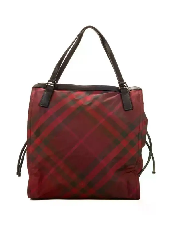 Burberry Check-pattern Tote Bag