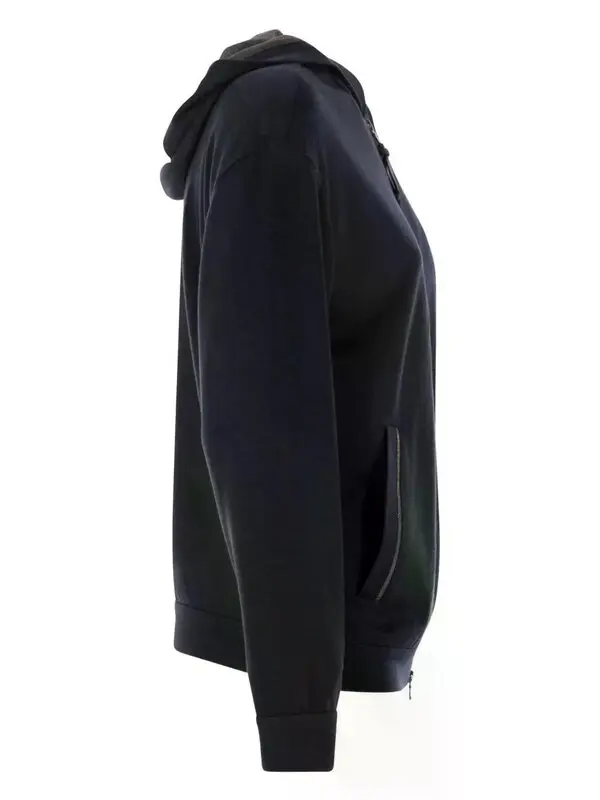 Brunello Cucinelli Hooded Zip-up Jacket - Blue