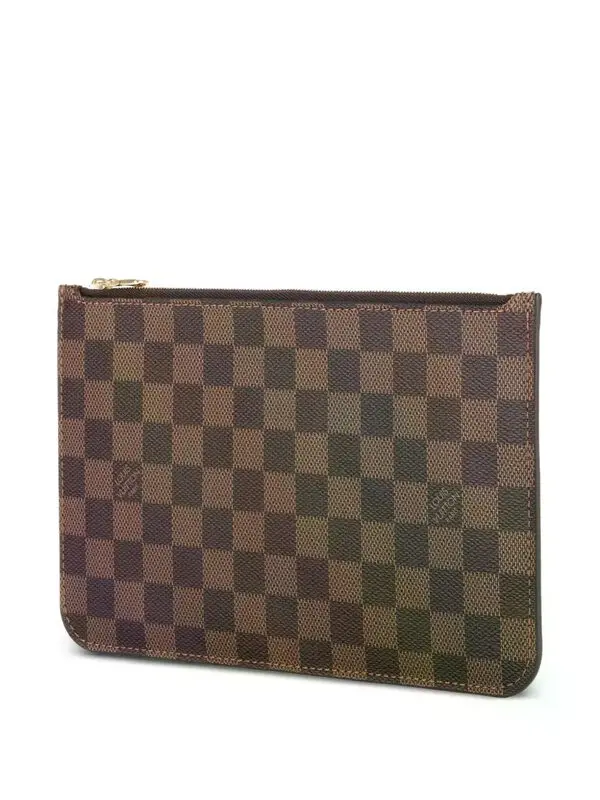 LOUIS VUITTON 2000s Damier Azur Zip Pouch - Brown