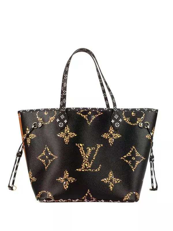 LOUIS VUITTON Monogram Leopard-print Tote Bag - Black