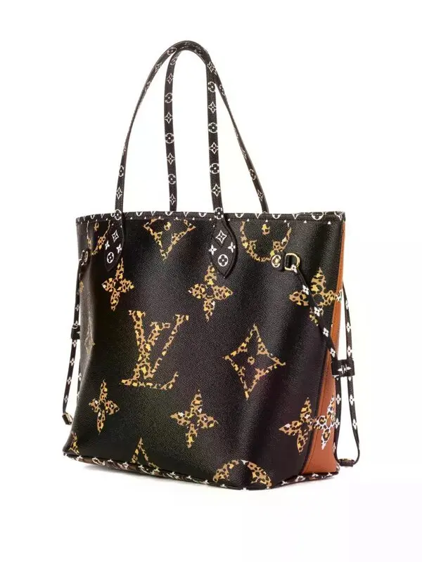 LOUIS VUITTON Monogram Leopard-print Tote Bag - Black