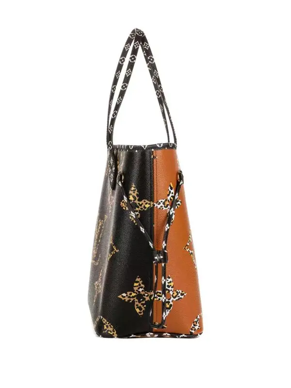 LOUIS VUITTON Monogram Leopard-print Tote Bag - Black