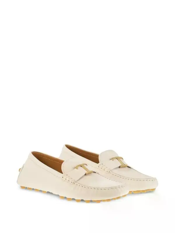 TOD'S Gommino Leather Loafers - Neutrals