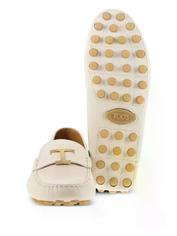 TOD'S Gommino Leather Loafers - Neutrals