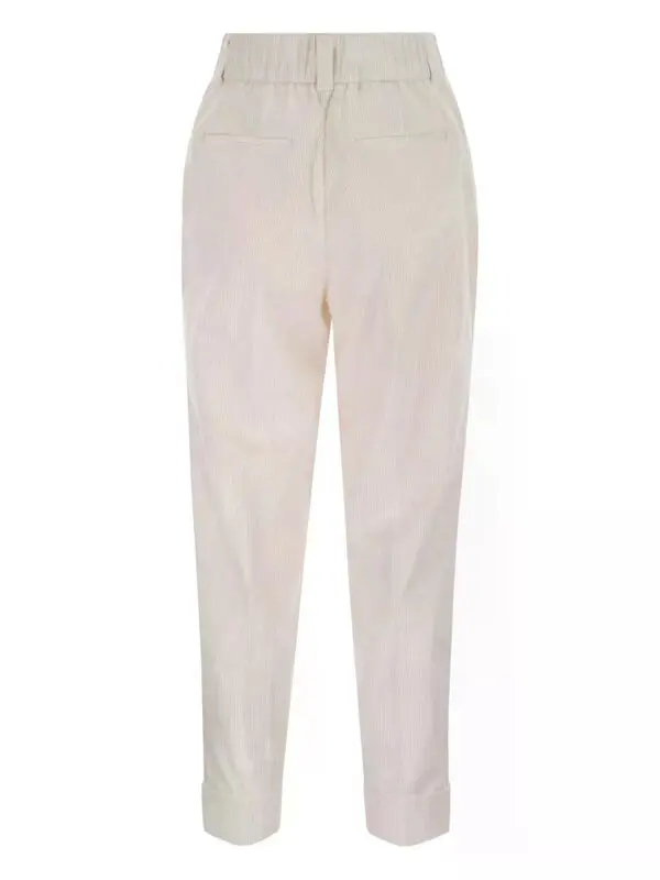 Peserico Pleated Cuffed-hem Corduroy Trousers