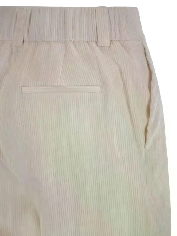 Peserico Pleated Cuffed-hem Corduroy Trousers