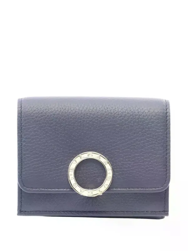 BVLGARI 2010-2025 Leather Trifold Wallet Small Wallets - Blue