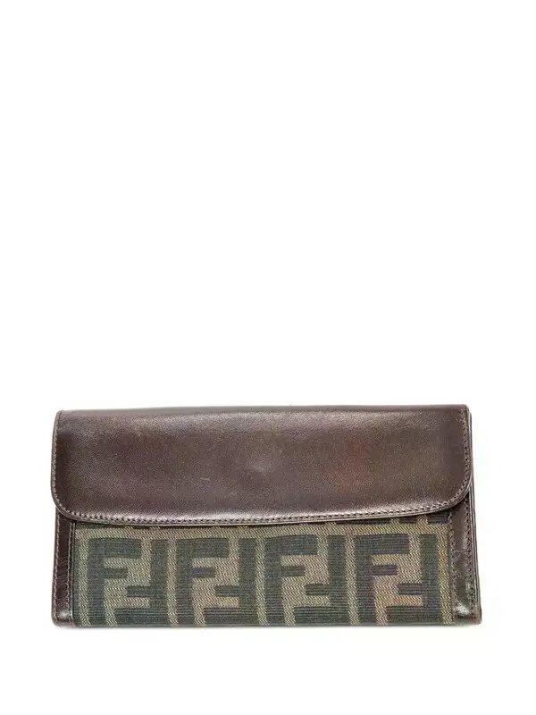 Fendi 1990 Zucca Bi-fold Wallet - Brown