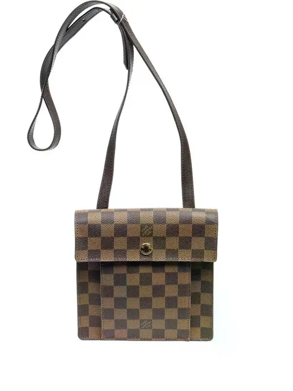 LOUIS VUITTON Damier Ebène Flap Shoulder Bag