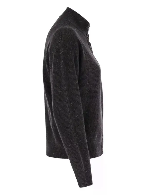 Peserico Button-fastening High-neck Cardigan