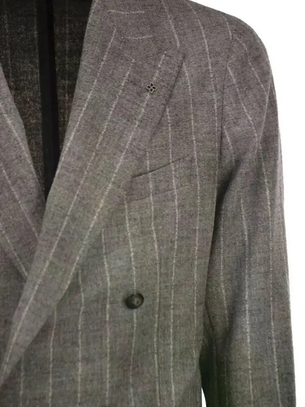Tagliatore Pinstripe Blazer - Grey