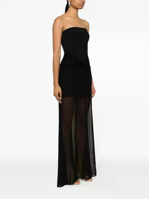 David Koma Panelled Strapless Gown