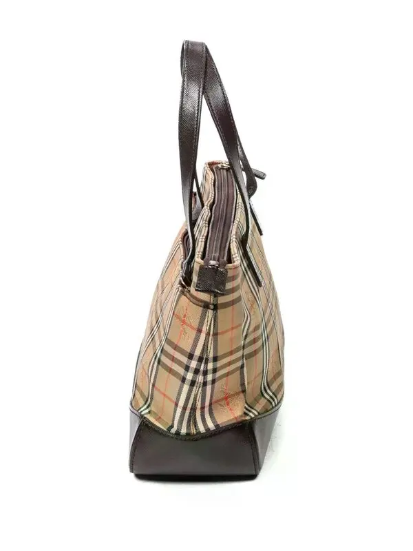 Burberry Check-pattern Top Handle Bag