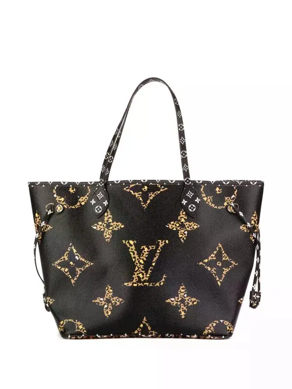 LOUIS VUITTON Monogram Leopard-print Tote Bag - Black