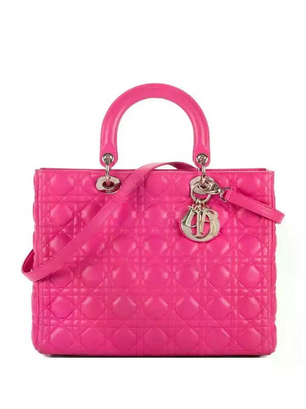 Dior Quilted Top-handle Bag