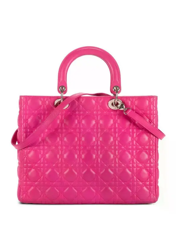 Dior Quilted Top-handle Bag