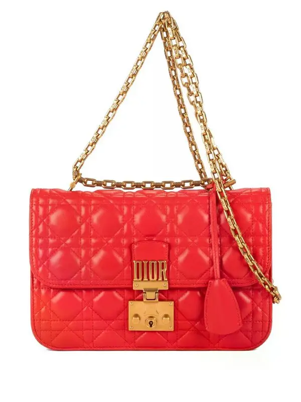 Dior Quilted Shoulder Bag With Chain Strap
