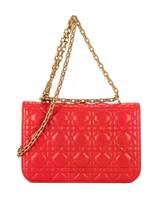 Dior Quilted Shoulder Bag With Chain Strap