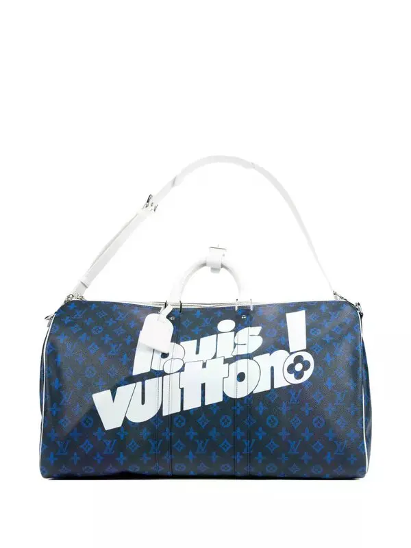 LOUIS VUITTON Everyday Keepall Bandoulière 50 Luggage Bag - Blue
