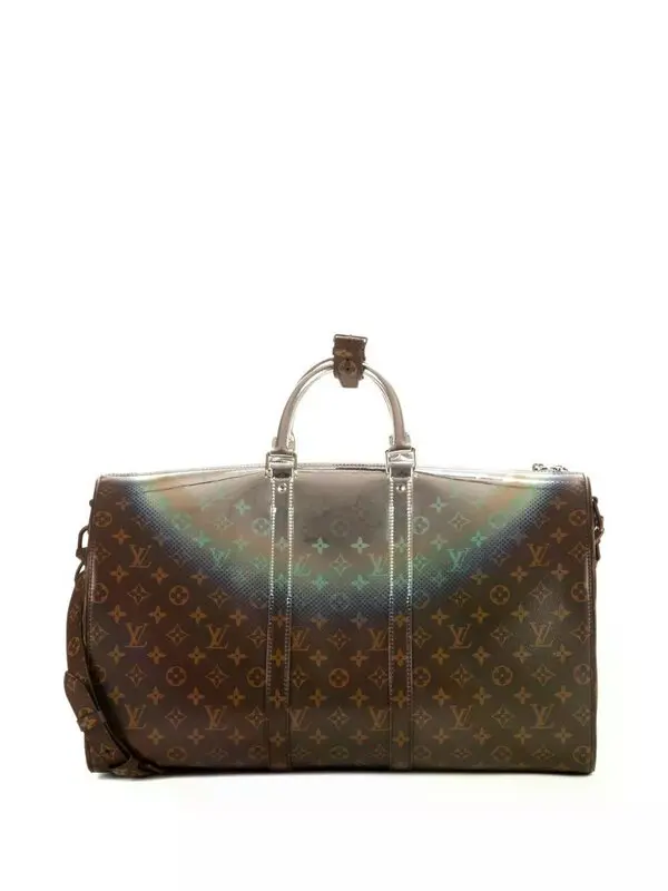 LOUIS VUITTON Nebula Keepall Bandouliere 50 Monogrammed Luggage - Brown