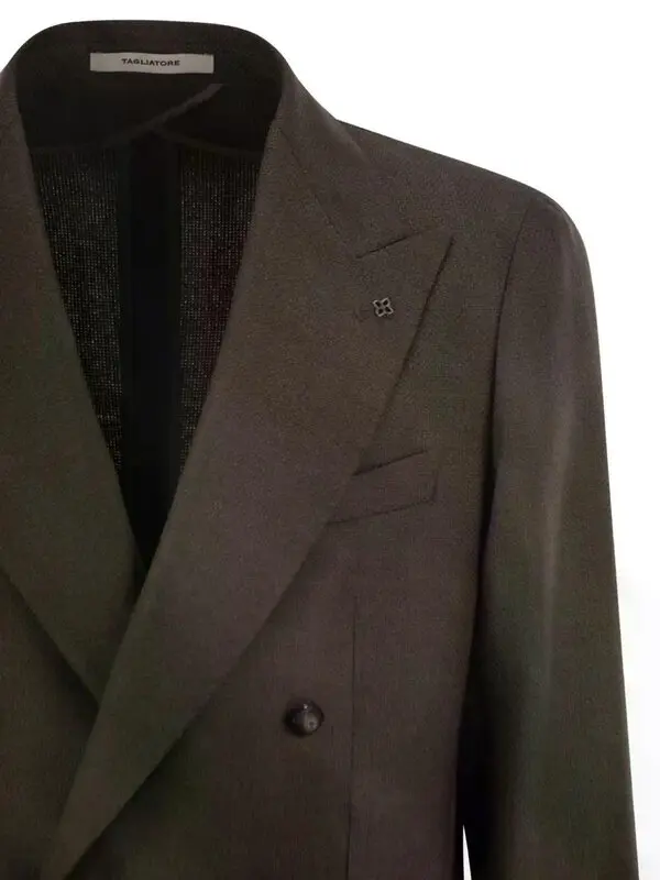 Tagliatore Double-breasted Patch-pocket Blazer - Brown