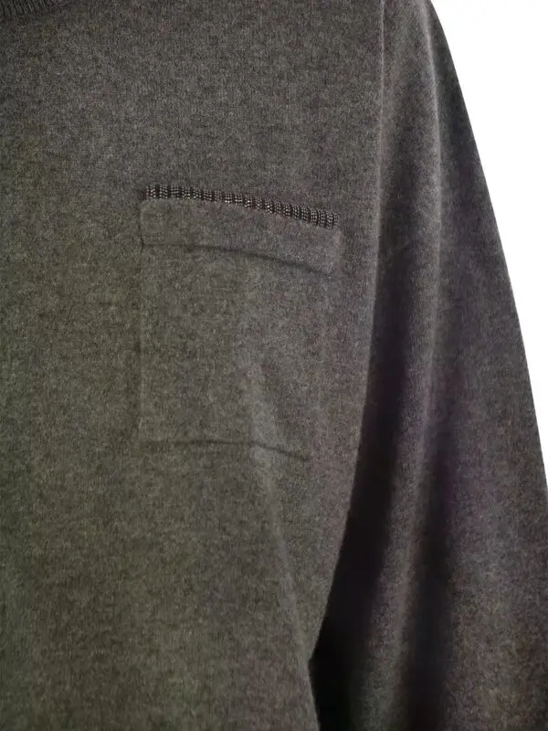 Brunello Cucinelli Pocket-embellished Sweater - Grey