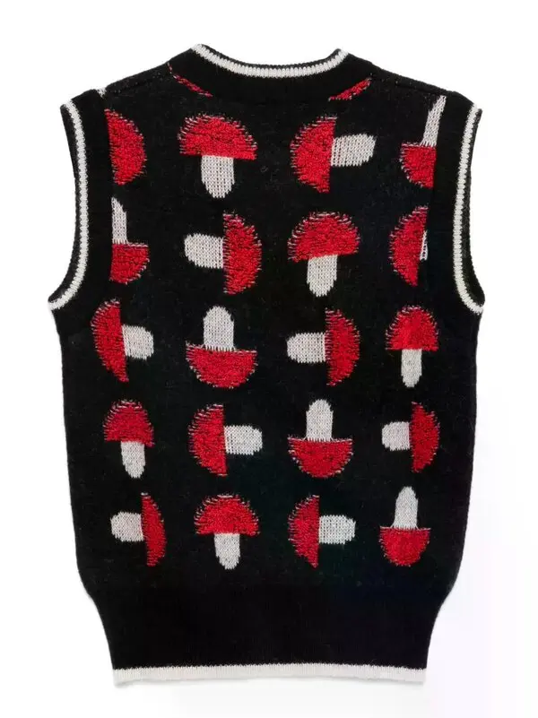 La DoubleJ Mushroom Motif Vest
