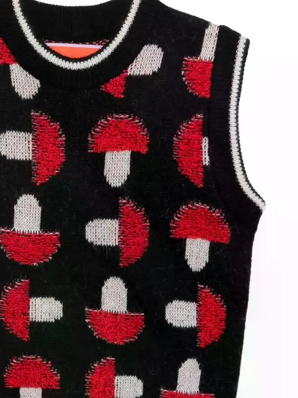 La DoubleJ Mushroom Motif Vest