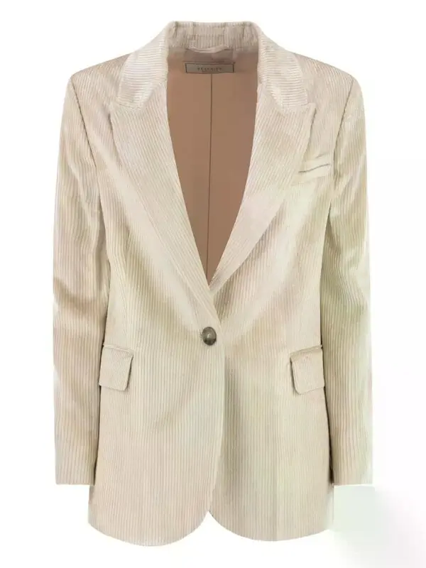 Peserico Textured Single-button Blazer