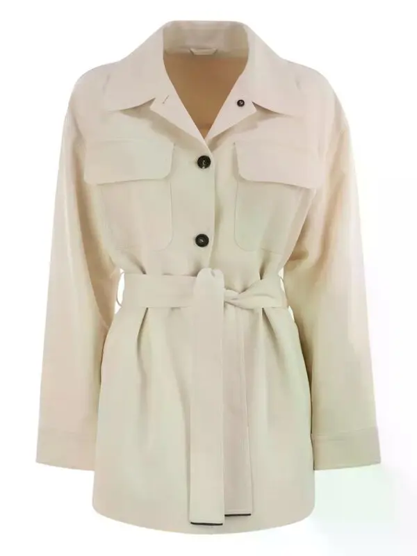 Brunello Cucinelli Buttoned-up Belted Jacket
