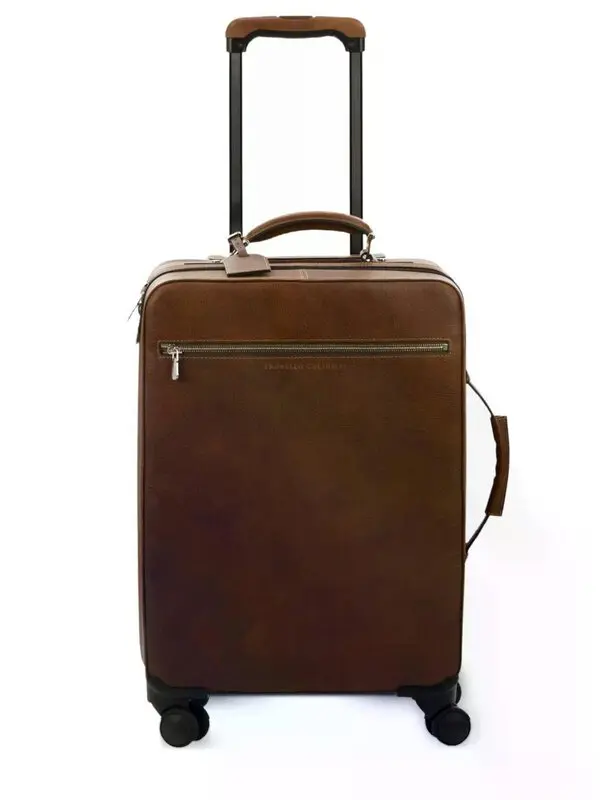 Brunello Cucinelli Grained-texture Luggage - Brown