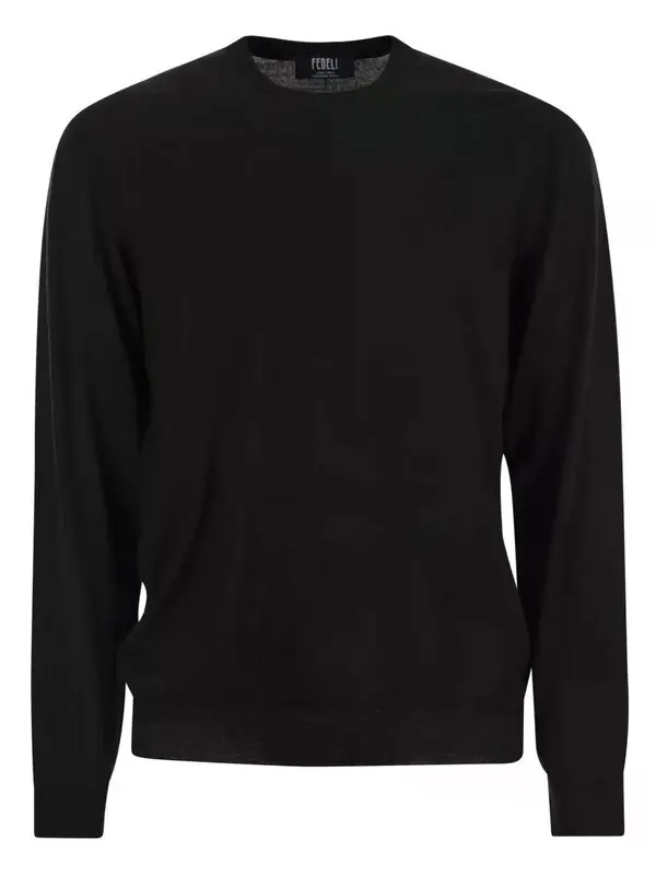 Fedeli Crew-neck Sweater - Black