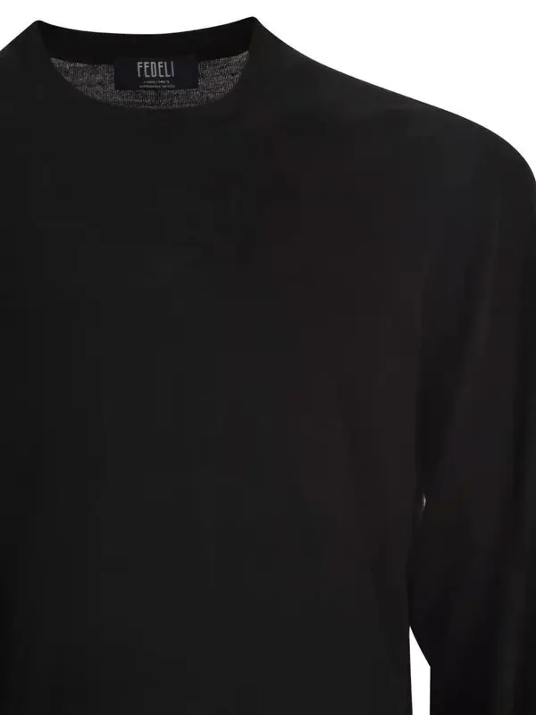 Fedeli Crew-neck Sweater - Black