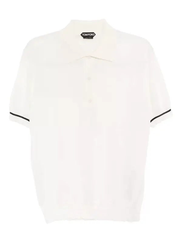 TOM FORD Short-sleeve Polo Shirt - Neutrals