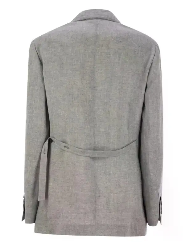 Brunello Cucinelli Linen-blend Blazer - Grey