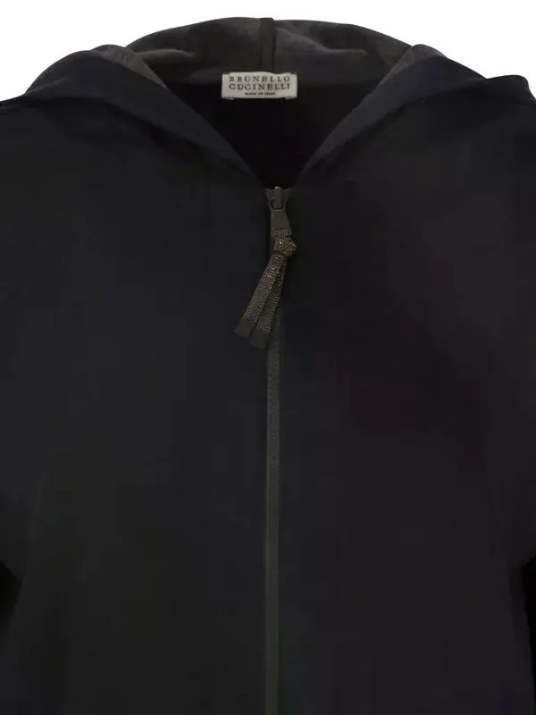 Brunello Cucinelli Hooded Zip Up - Blue