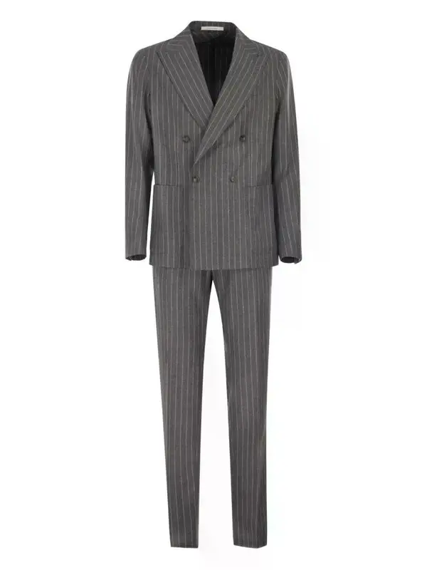 Tagliatore Double-breasted Pinstripe Suit - Grey