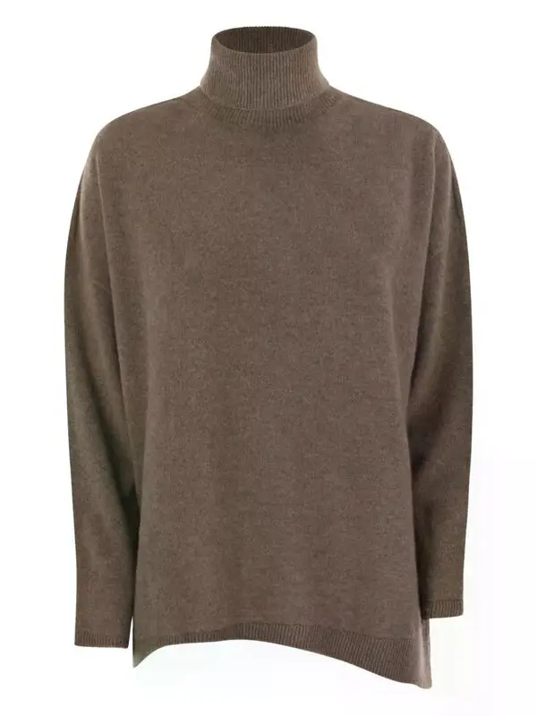 VANISÈ Giuly High-neck Asymmetrical Sweater