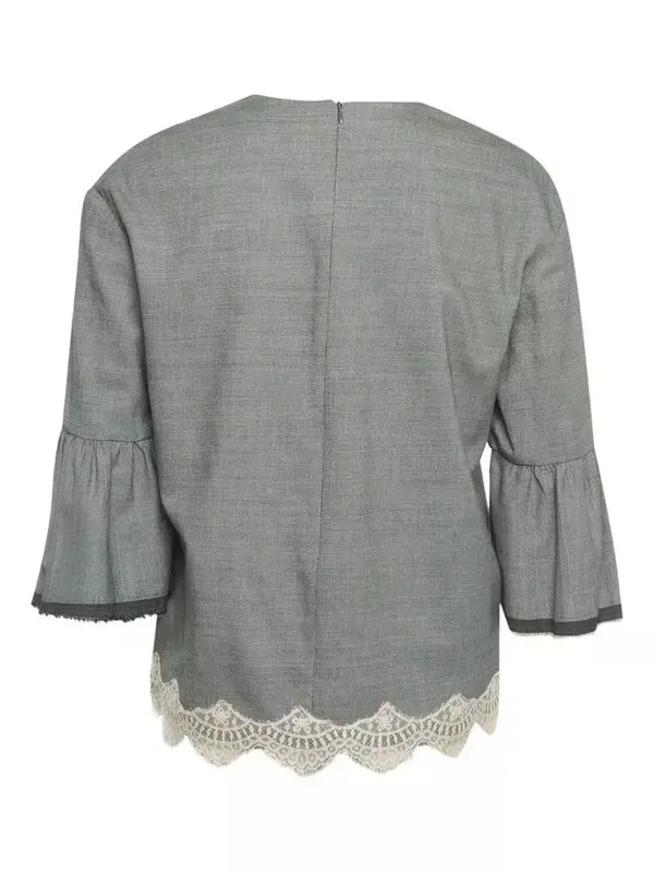 Giamba Lace Trim Blouse