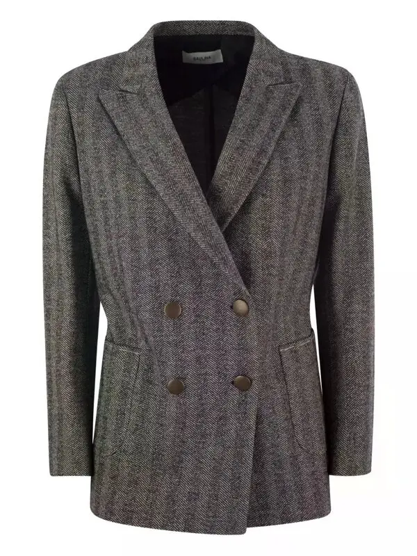 SAULINA Assunta Herringbone Blazer