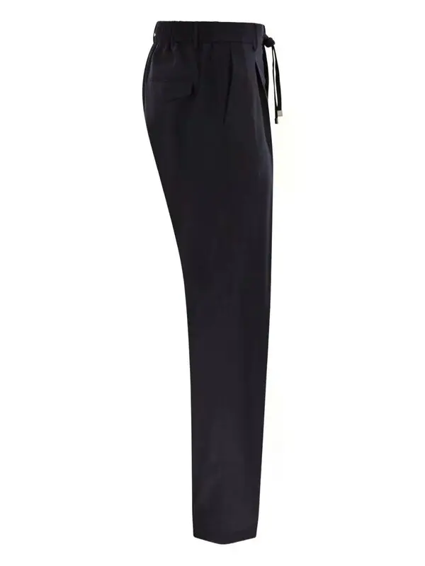 Peserico Pleat-detail Drawstring-waist Trousers - Black