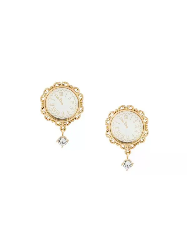 Dolce & Gabbana Clock Clip-on Earrings - Metallic